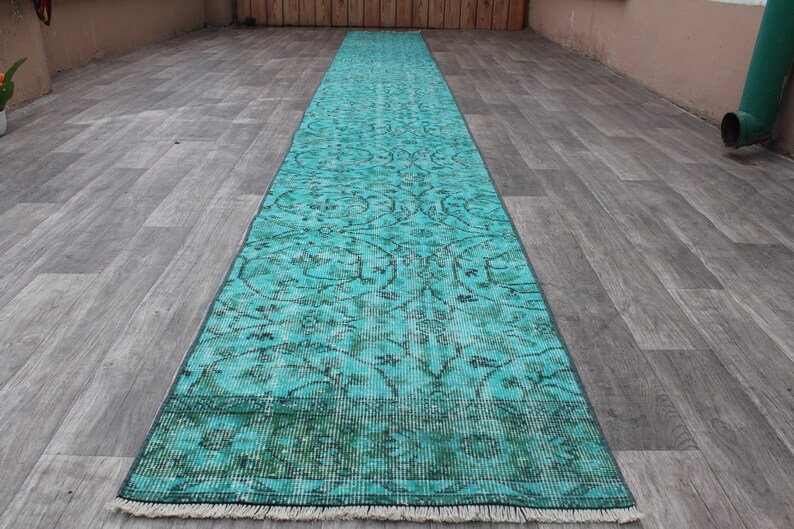 Long Runner Rug Turquoise Runner Rug Runner Rug Narrow | Etsy