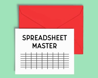 Spreadsheet Ninja Greeting Card for Coworkers and Employees | Etsy