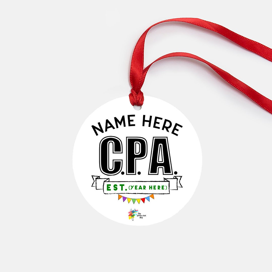 CPA Ornament Personalized Gift Certified Public Accountant - Etsy