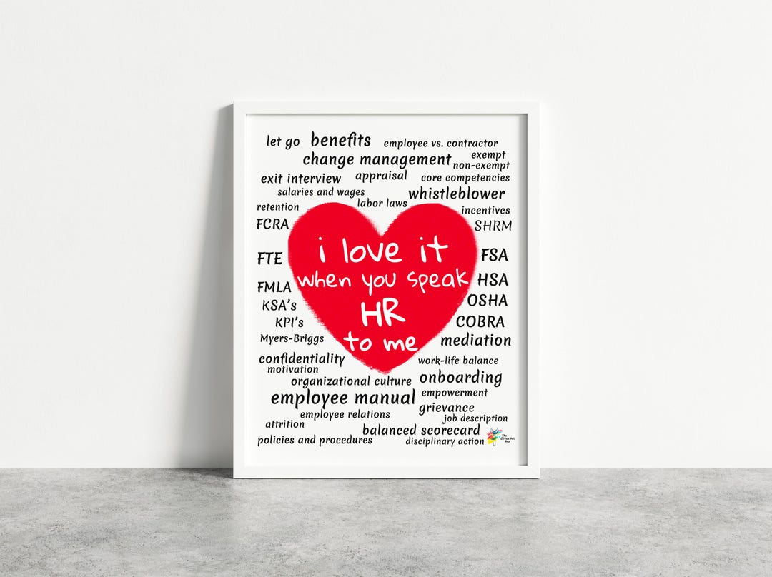 Human Resources Poster Print Funny HR Wall Art - Etsy