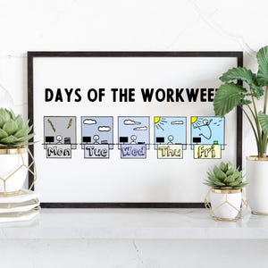 Funny Office Art Print - Days of the Workweek - Etsy