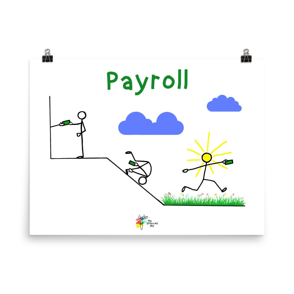Funny Payroll Art for Office Pay Roll Celebrate | Etsy