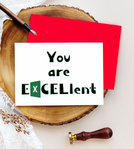 You Are Excellent Greeting Card for Coworkers Employees - Etsy