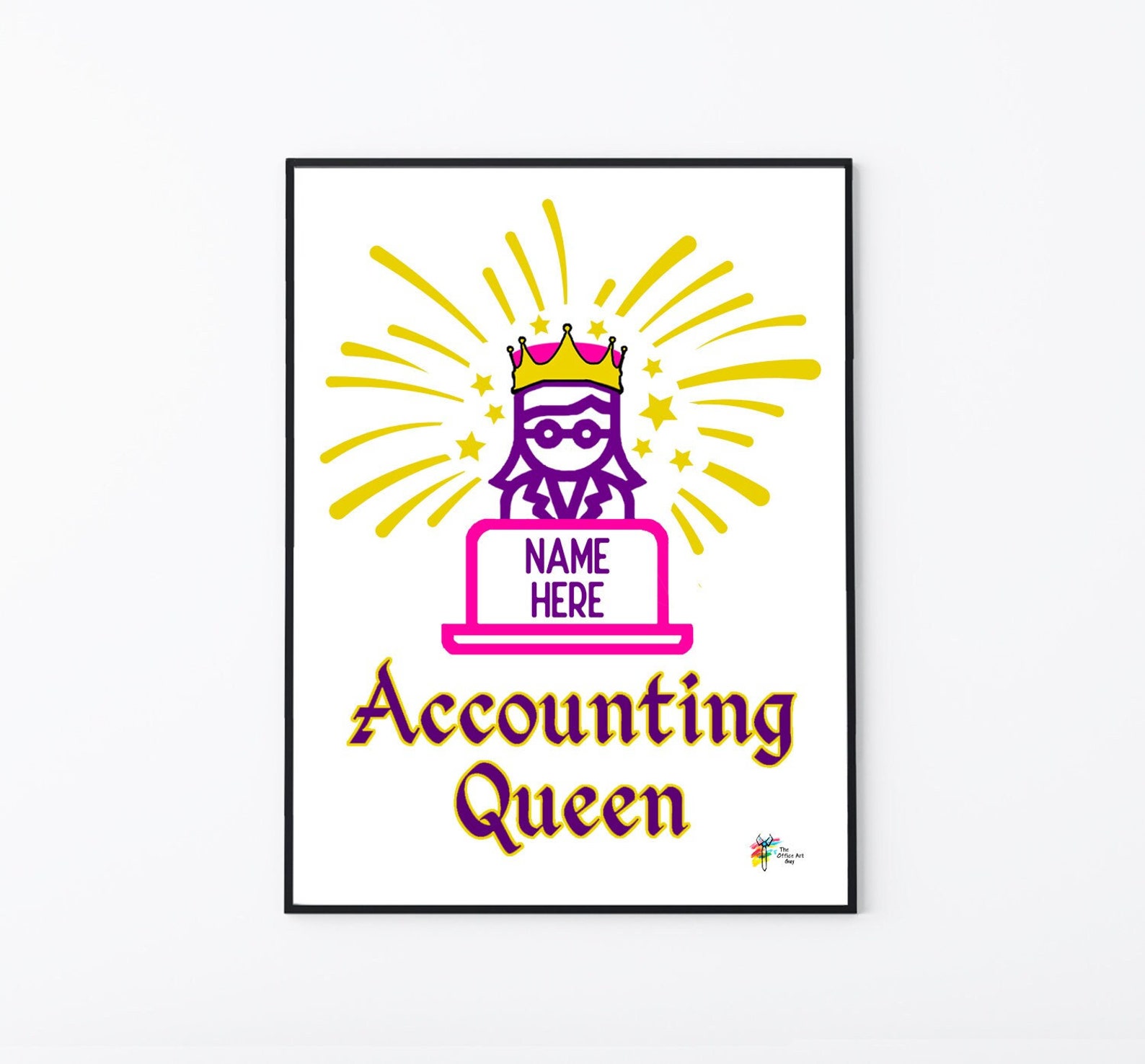 Accounting Queen Art Print Personalized Gift for Accountant - Etsy