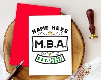 Mba Congratulations Card - Etsy