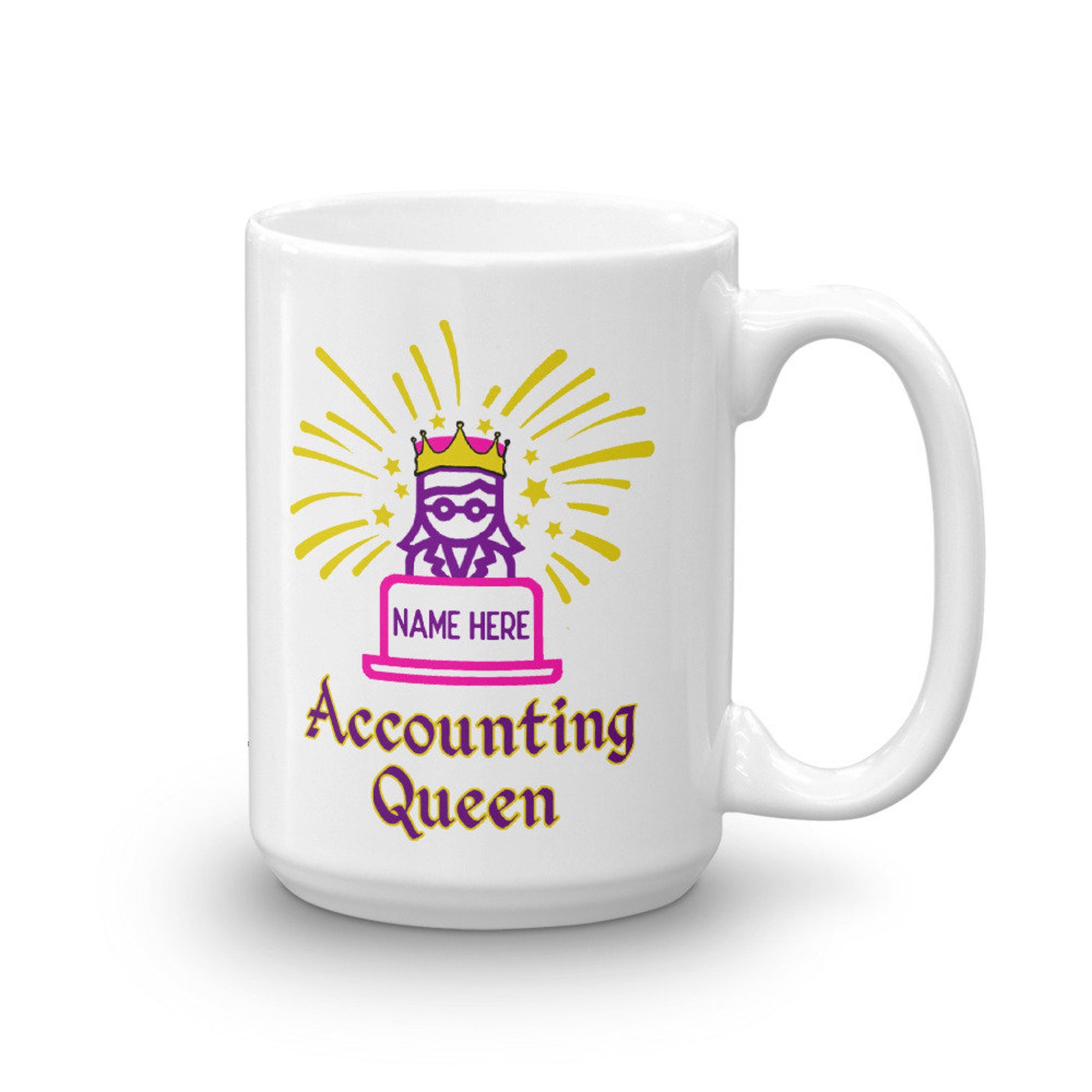 Accountant Mug Personalized Accounting Queen | Etsy