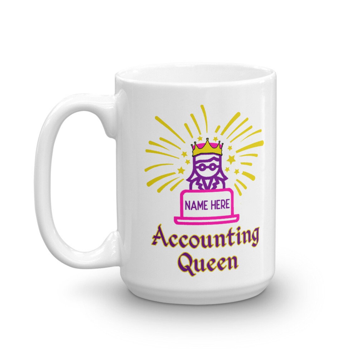 Accountant Mug Personalized Accounting Queen | Etsy