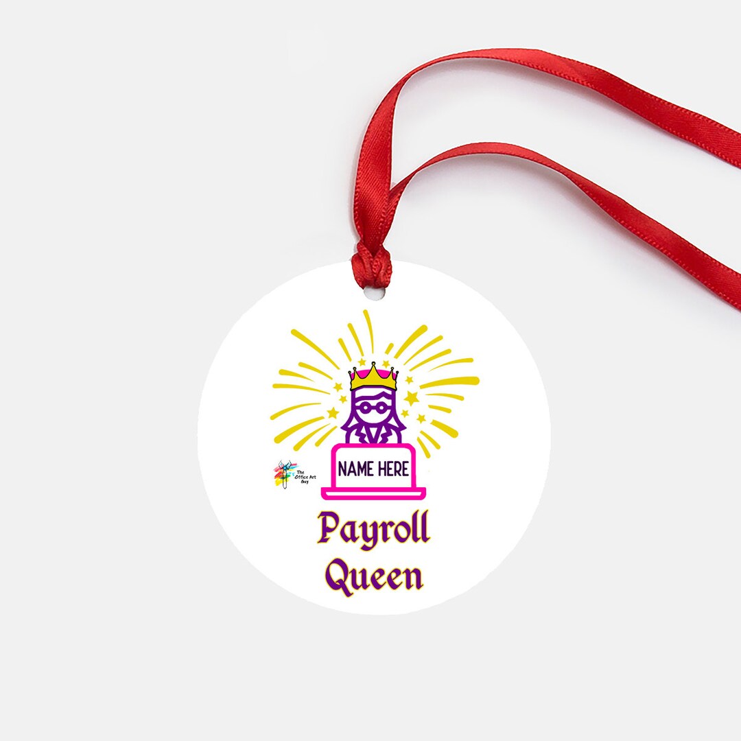 Payroll Queen Ornament Personalized Christmas Gift - Etsy