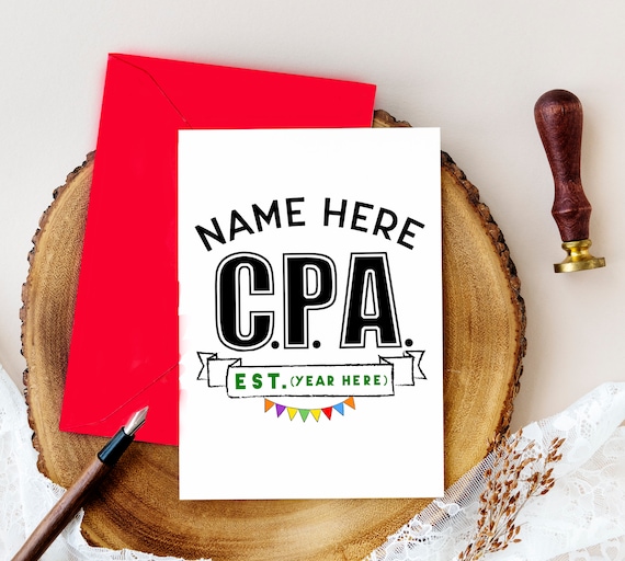 CPA Congratulations Card for CPA Exam Personalized Gift | Etsy