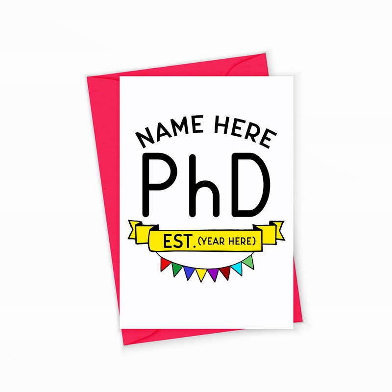 Phd Graduation Card - Etsy