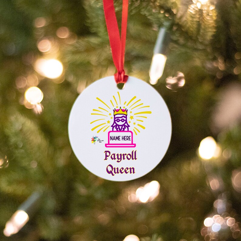 Payroll Queen Ornament Personalized Christmas Gift - Etsy