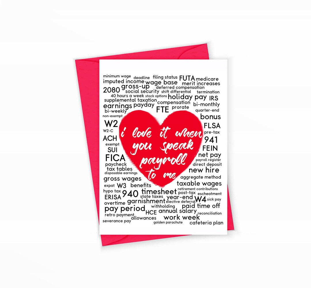 Payroll Greeting Card for Payroll Coworkers and Employees - Etsy