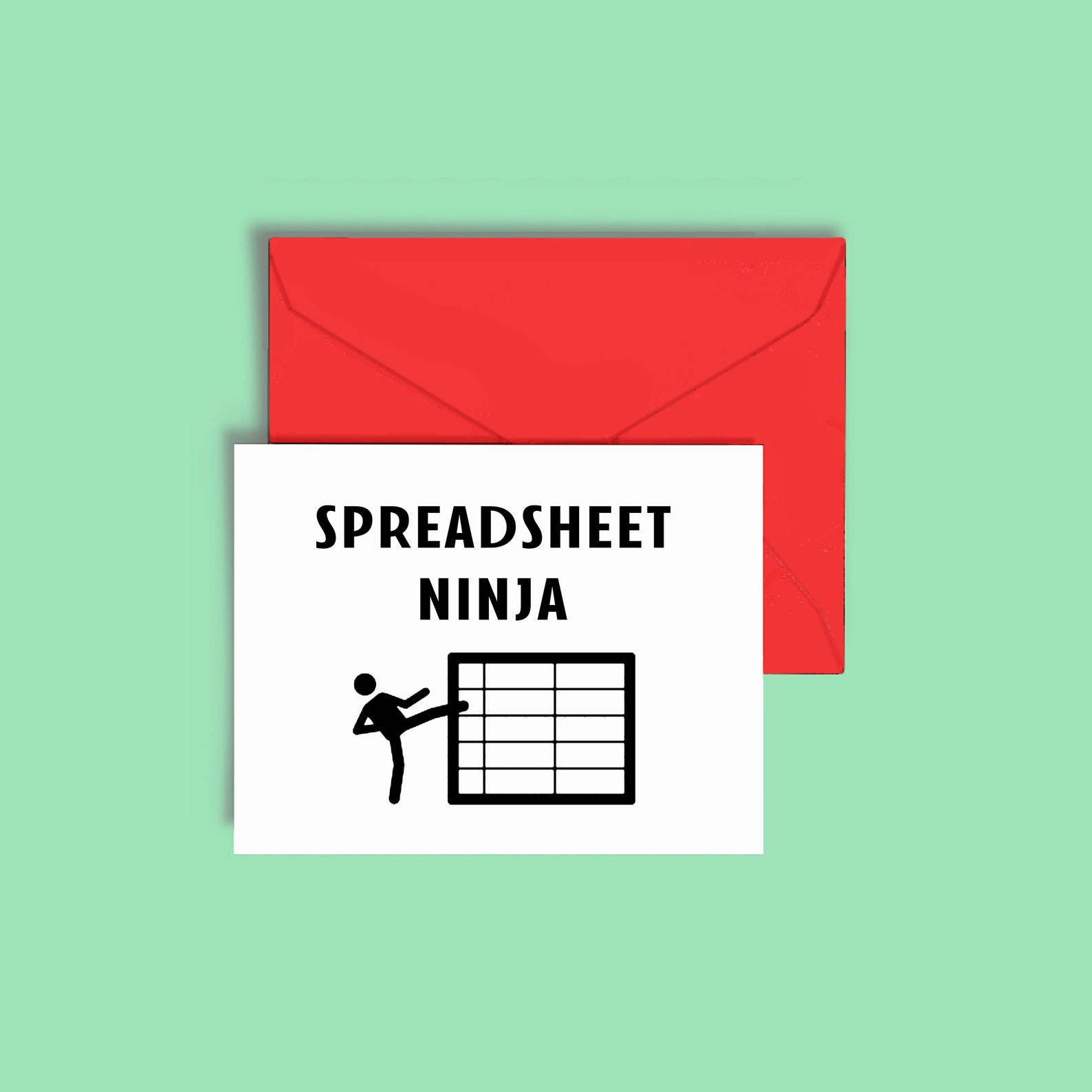 Spreadsheet Ninja Greeting Card for Coworkers and Employees | Etsy