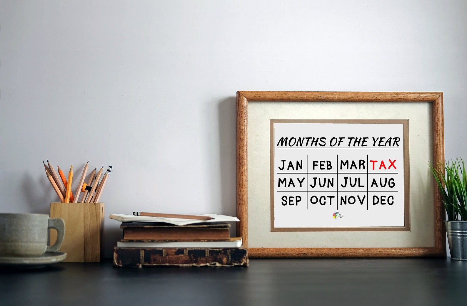Tax Art Print Months of the Year Calendar Accountant Office | Etsy