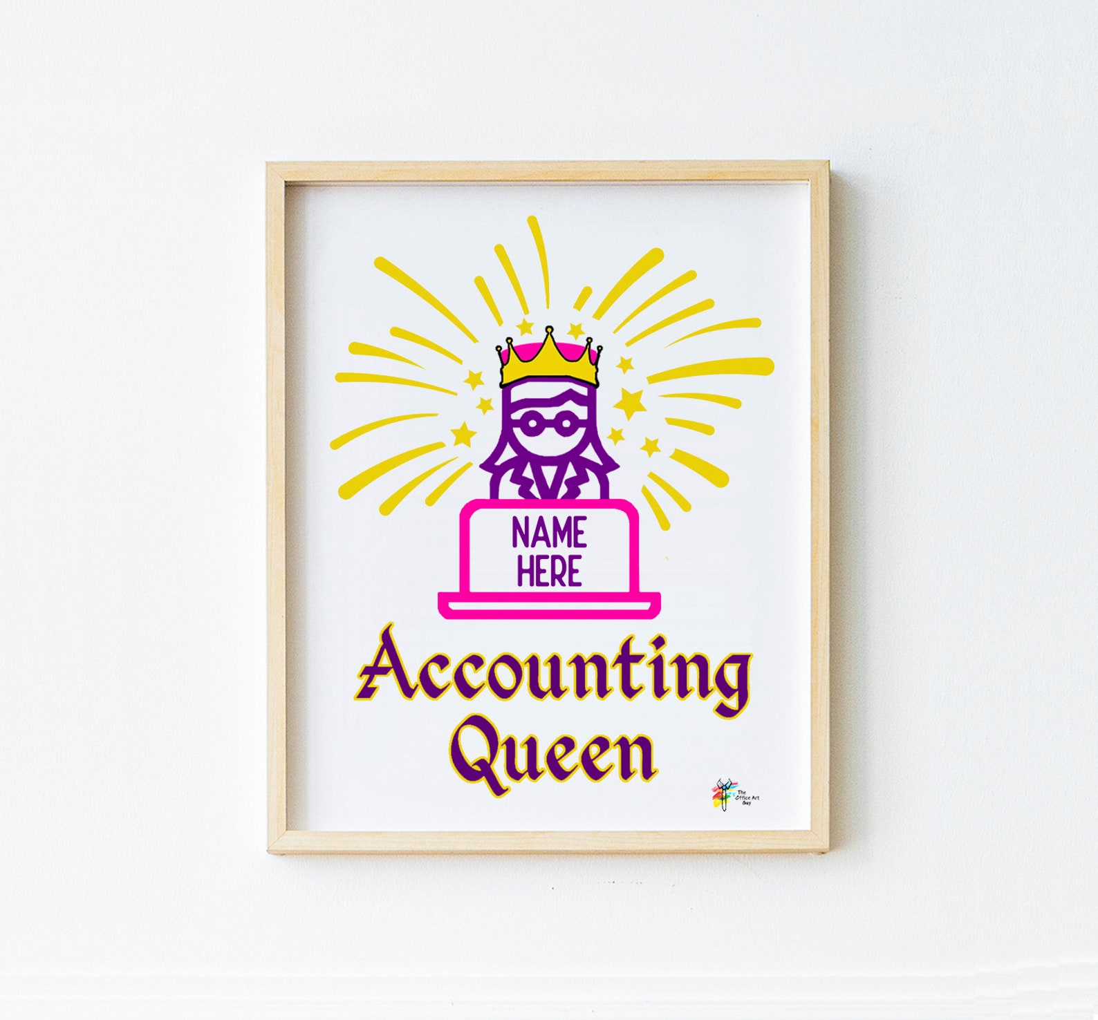 Accounting Queen Art Print Personalized Gift for Accountant - Etsy