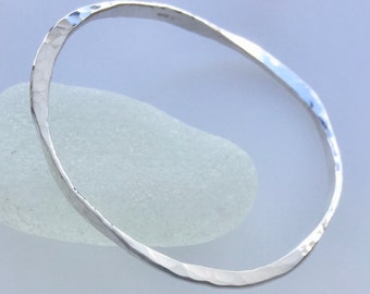 Silver bangle | Etsy