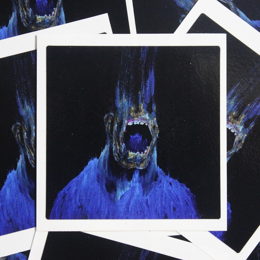 MIND FUNERAL | Horror Vinyl Sticker, Surreal Skull Decal, Grief Art for ...