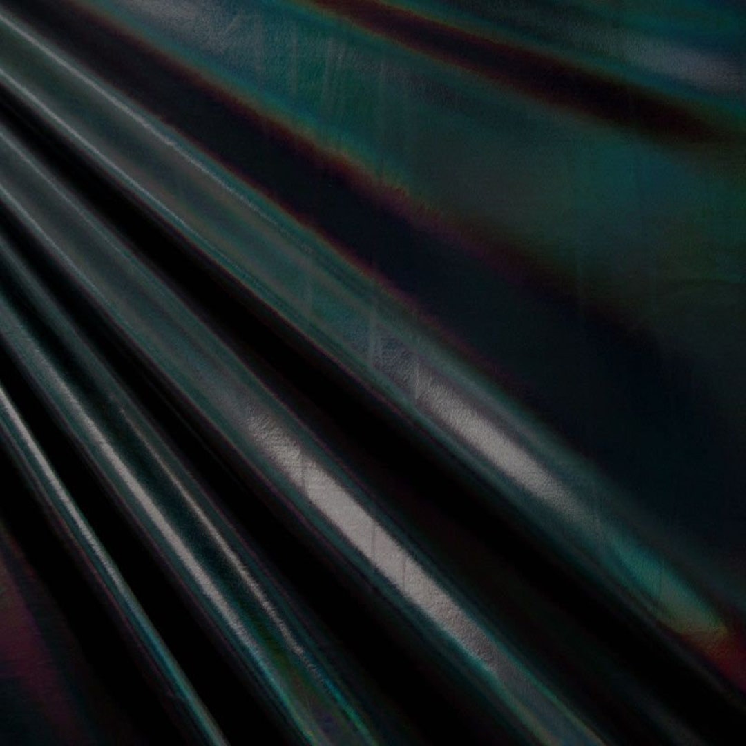 Mirror Dots on Metallic Nylon Spandex Fabric (black) | (4 Way Stretch ...