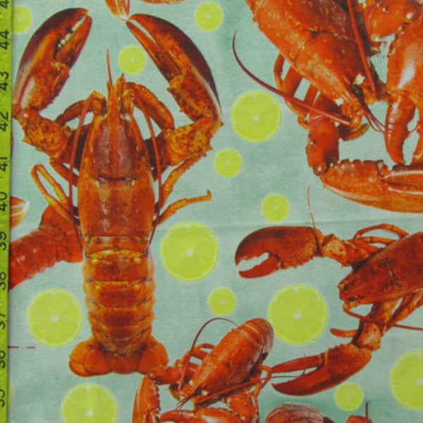 Lobster Print Fabric - Etsy