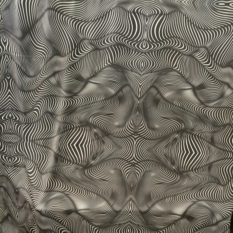 Psychedelic Void Abstract Print on Poly Spandex Fabric 4 - Etsy