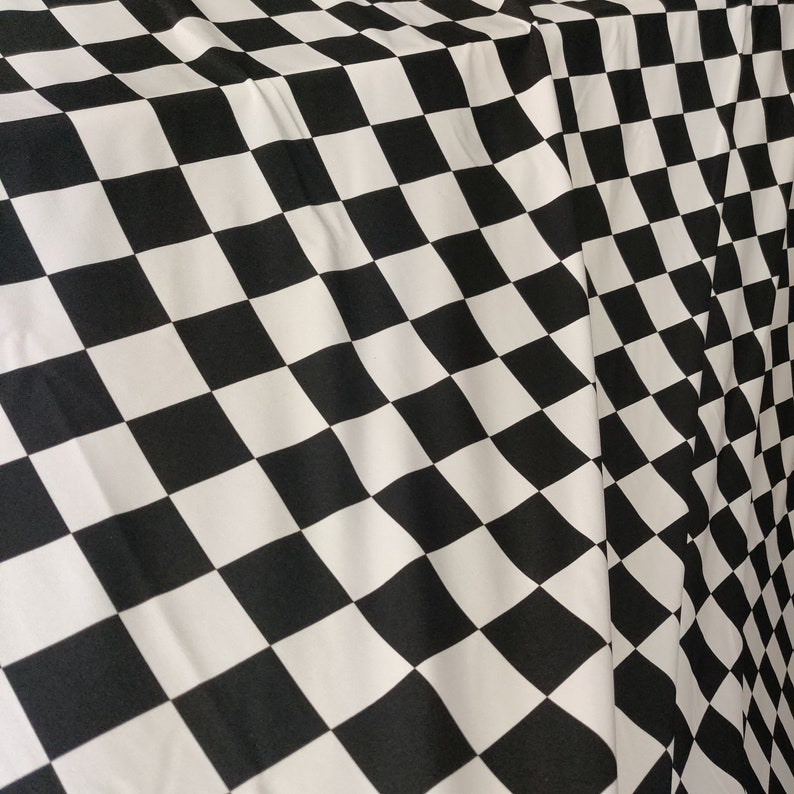 2x2 Checkerboard Print on Nylon Spandex Fabric - Etsy