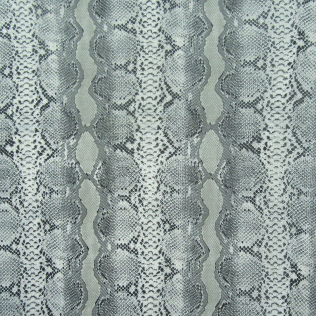 Snakeskin Print on Polyester Mesh Fabric (white/silver) | (4 Way ...