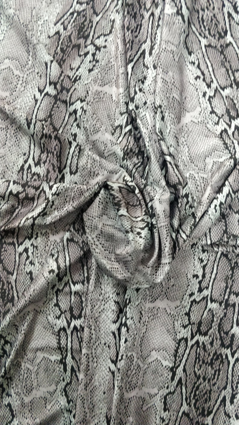 Snake Skin Print on Poly Spandex Fabric 4 Way Stretch/per - Etsy