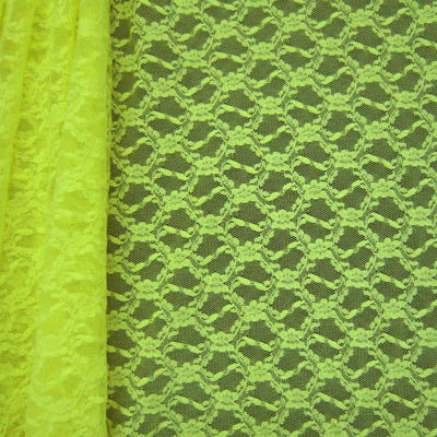 Classic Small Solid Coloured Stretch Lace Fabric | (4 Way Stretch/per ...