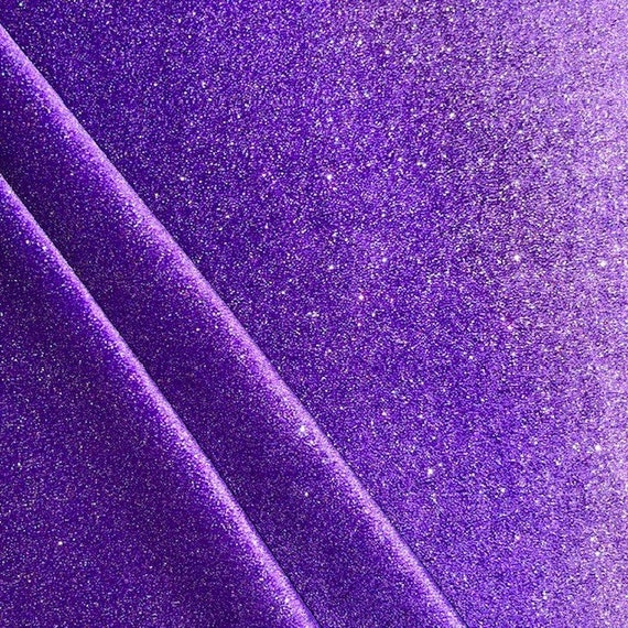 Shiny Glitter on Solid Stretch Velvet Fabric multi/royal | Etsy