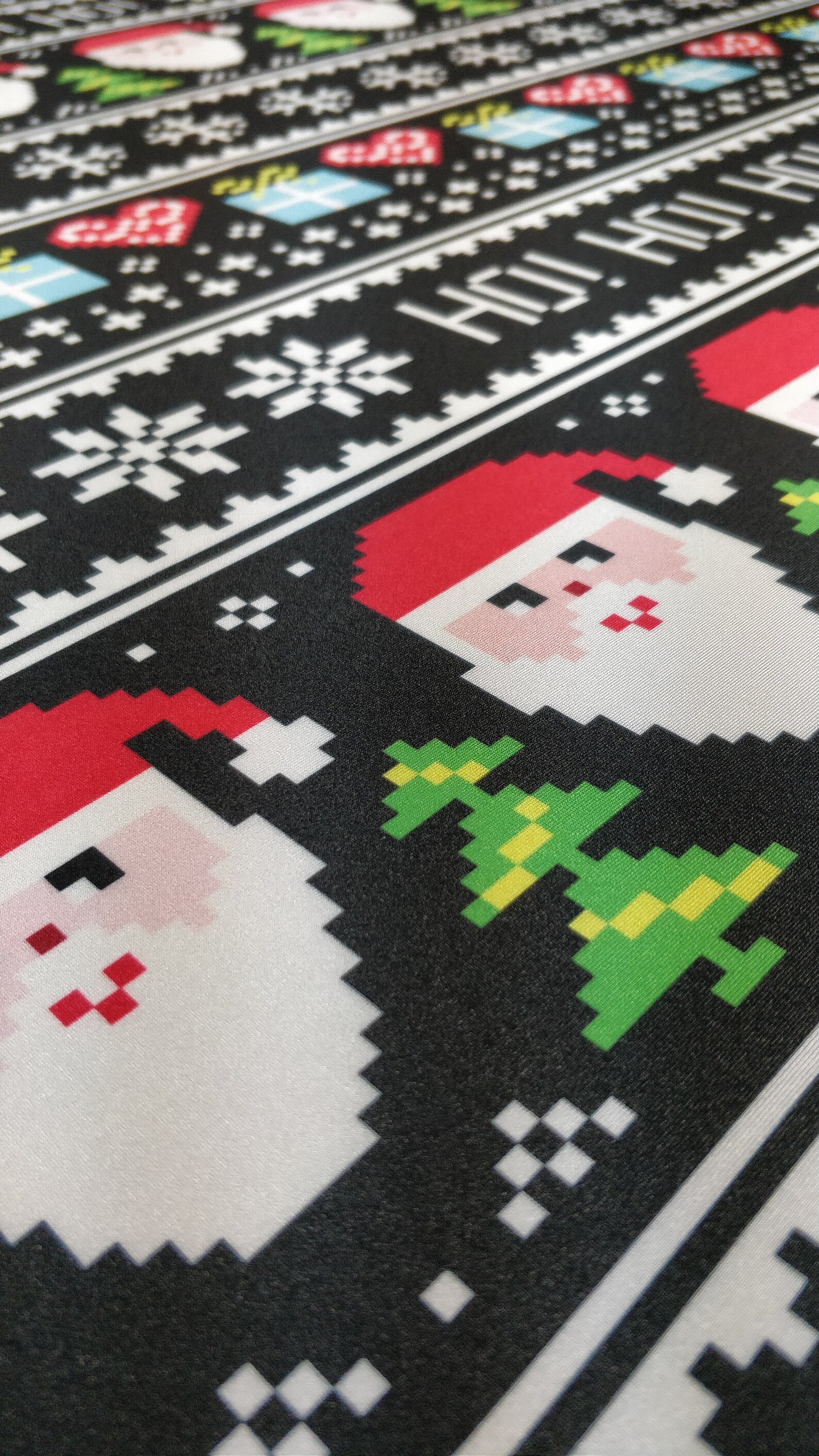 Christmas Pacman Style Santa Claus Print on Poly | Etsy