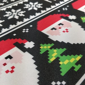 Christmas "pacman Style" Santa Claus Print on Poly Spandex Fabric | (4 ...