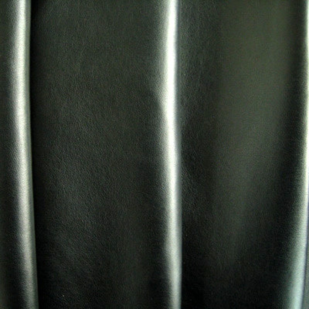Solid Color Pleather Fabric on PVC Poly Knit (black) | (2 Way Stretch ...
