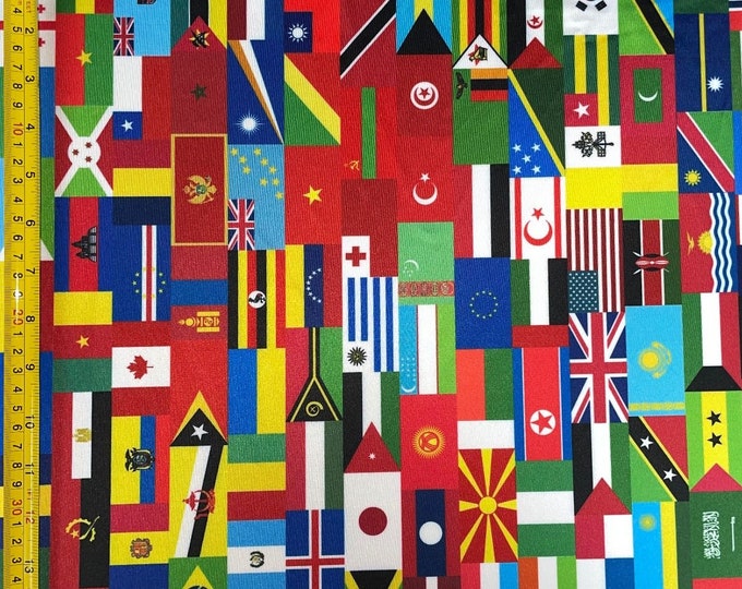 Flags Fabric Modern Flags of the World by Aftermyart Modern World Flags ...