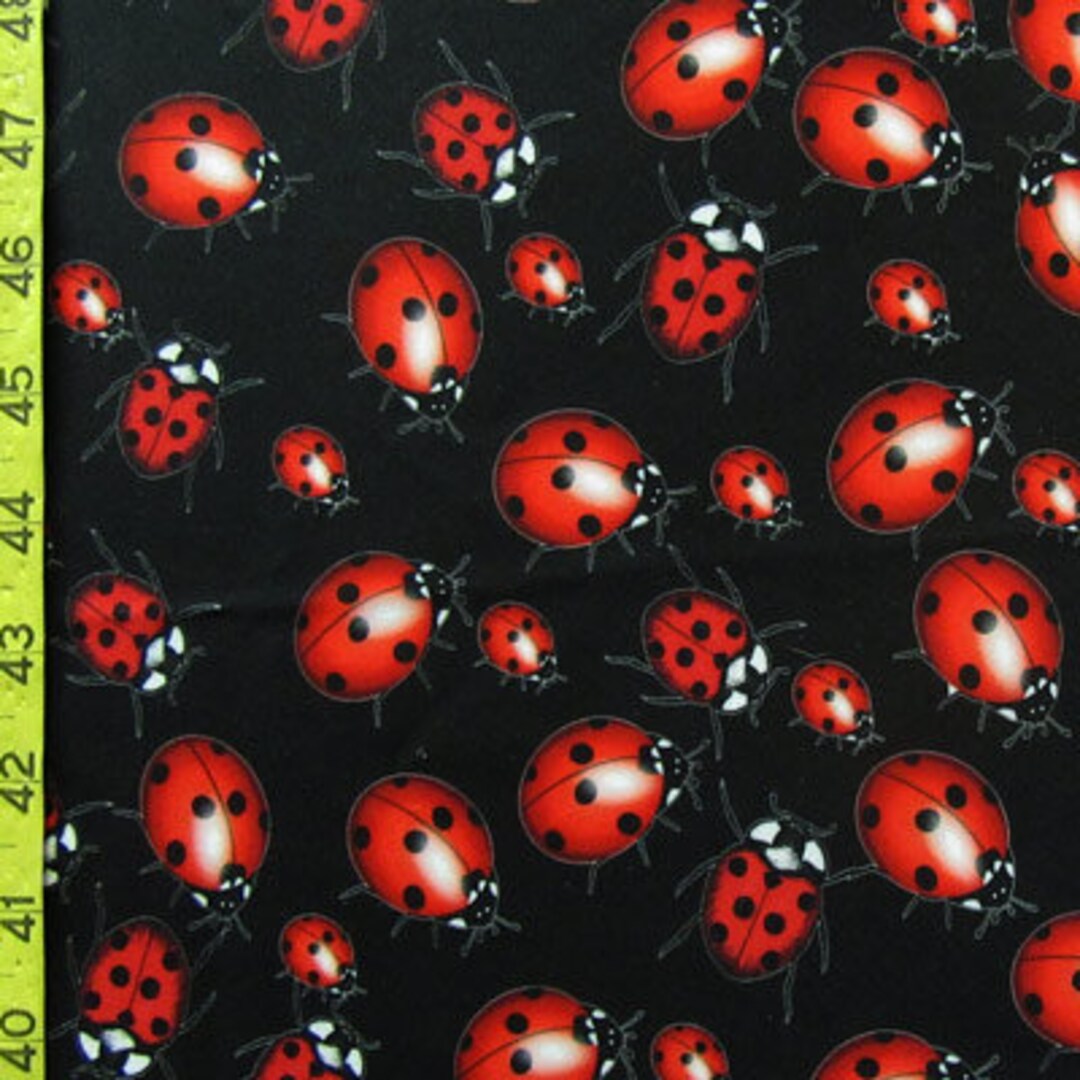 Ladybug Print on Poly Spandex Fabric | (4 Way Stretch/per Yard) - Etsy