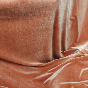 Solid Color Stretch Velvet Fabric (copper) | (4 Way Stretch/per Yard ...