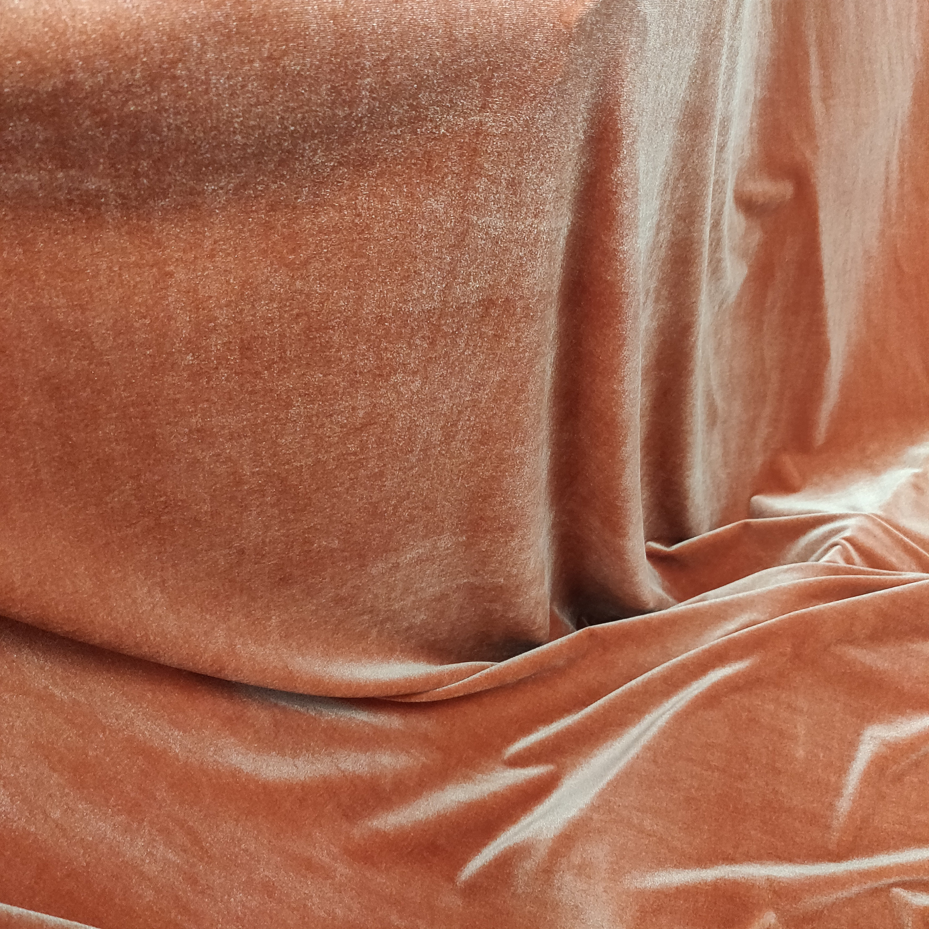 Solid Color Stretch Velvet Fabric copper 4 Way - Etsy