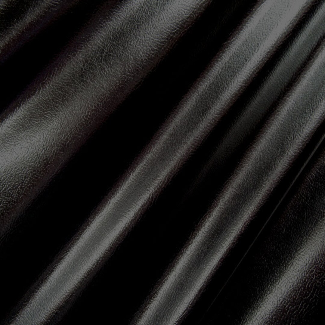 Shiny Design Foil on Poly Vinyl Fabric (black) | (4 Way Stretch/per ...