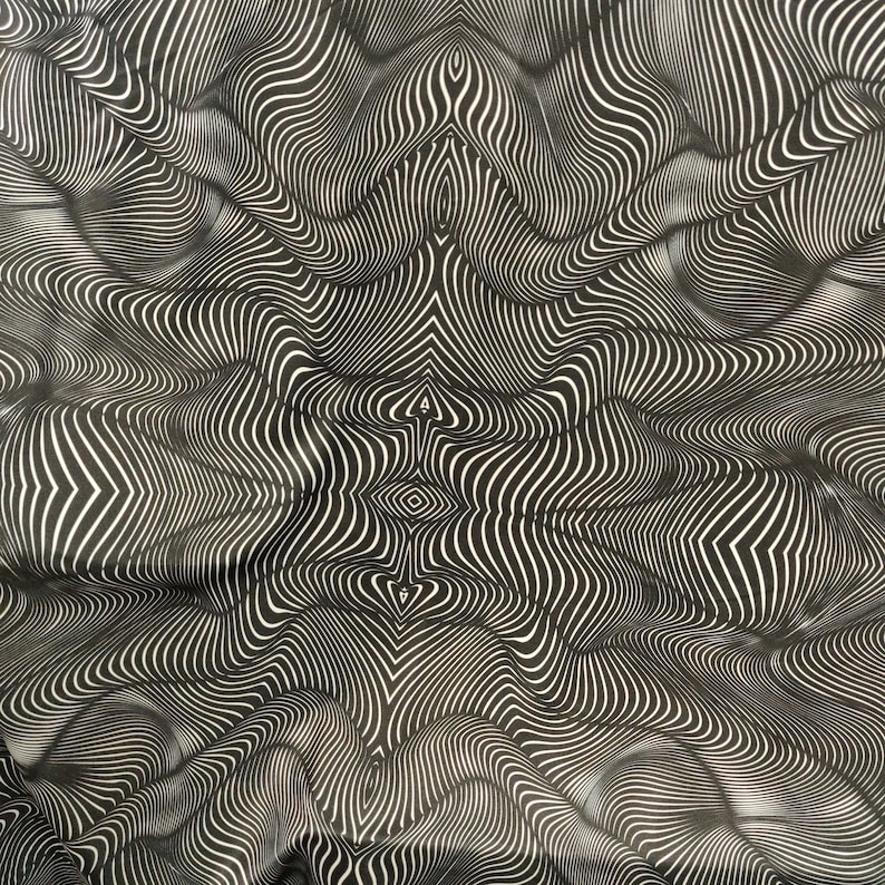 Psychedelic Void Abstract Print on Poly Spandex Fabric 4 - Etsy