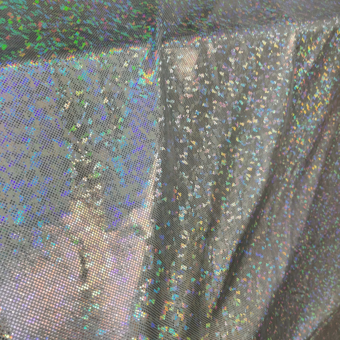 Silver & Light Blue Shattered Glass W/ Holographic Foil - Etsy