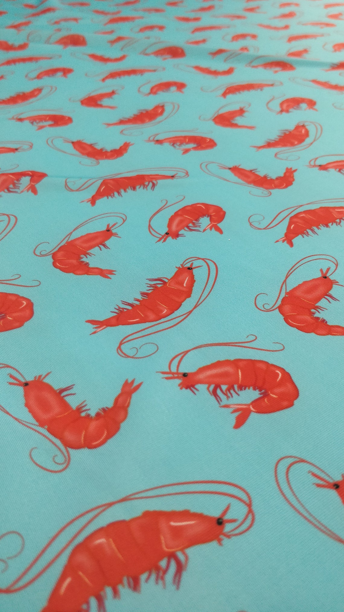 Shrimp Print on Poly Spandex Fabric | (4 Way Stretch/per Yard) - Etsy