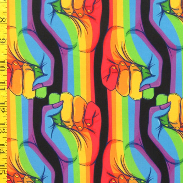 Poly Spandex Pride Rainbow Fabric - Etsy