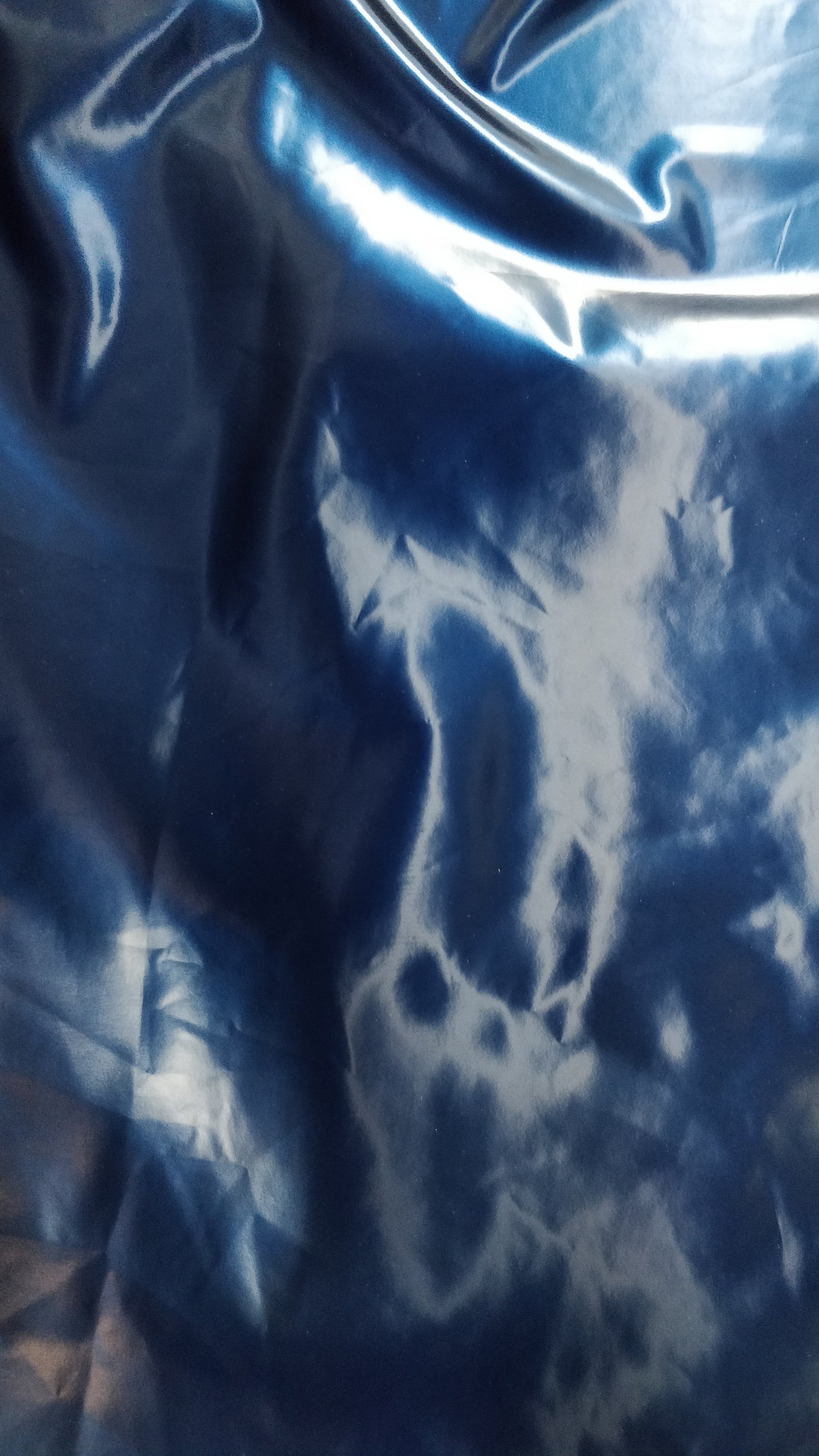 Luminous Shiny Vinyl Poly Spandex Fabric navy 4 Way | Etsy