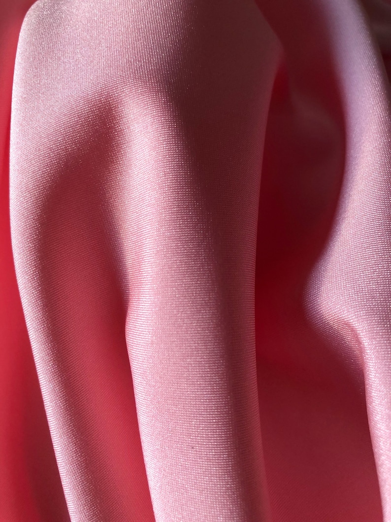 Shiny Finish Milliskin Nylon Spandex Fabric blush Pink 4 - Etsy
