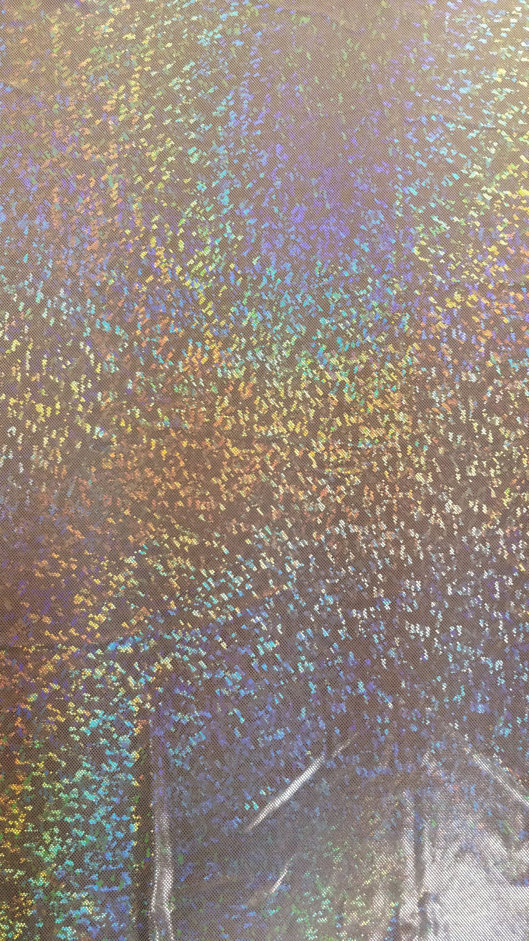 Silver & Light Pink Shattered Glass W/ Holographic Foil on | Etsy