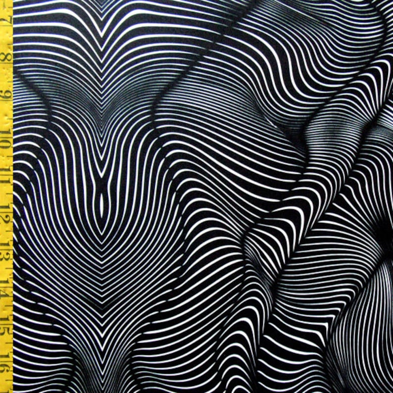 Psychedelic Void Abstract Print on Poly Spandex Fabric 4 - Etsy