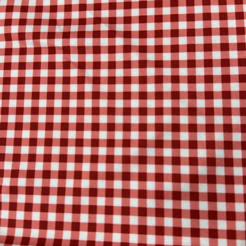 Red Gingham Fabric - Etsy