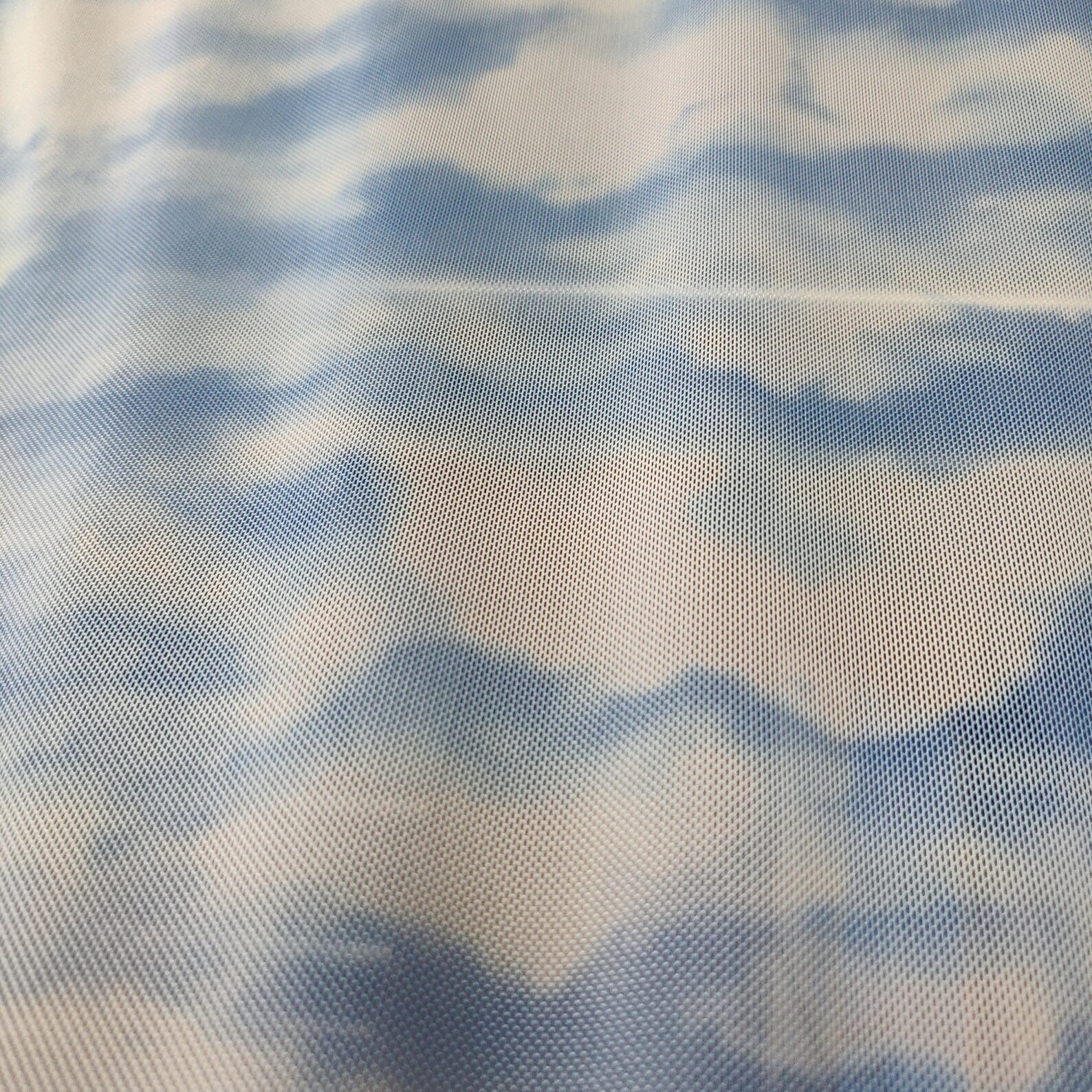 Clouds Printed on Poly Mesh Fabric 2 Way Stretch/per Yard - Etsy