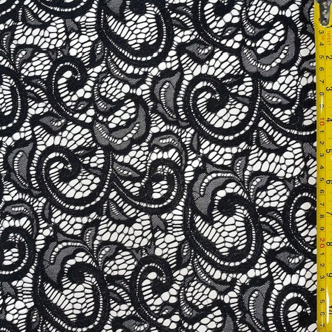 Antique Paisley Pattern Stretch Lace 2 Way Stretch Lace - Etsy