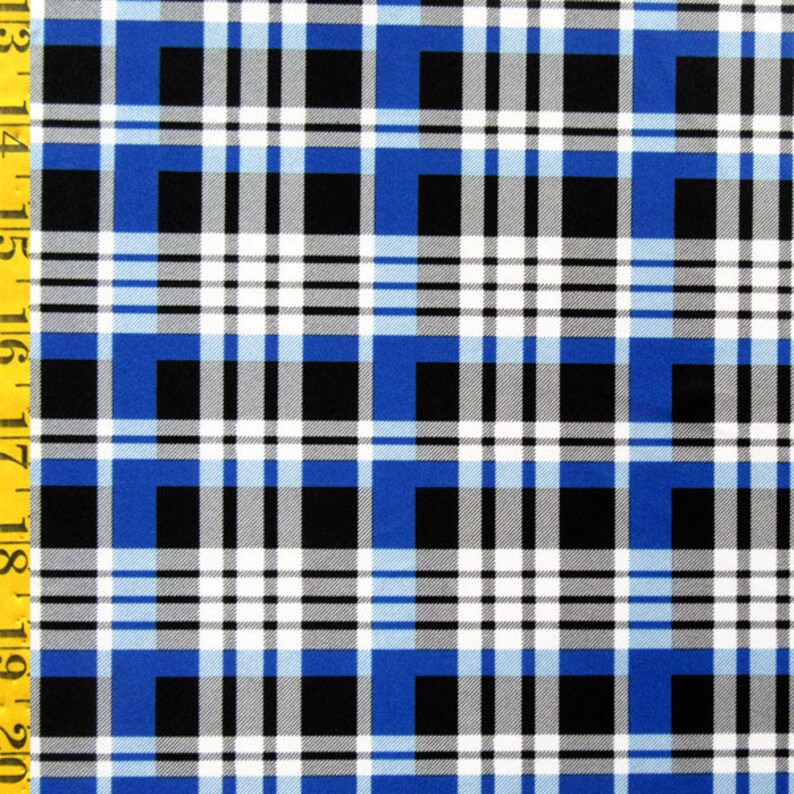 Plaid Cross Print on Poly Spandex Fabric 4 Way Stretch/per - Etsy