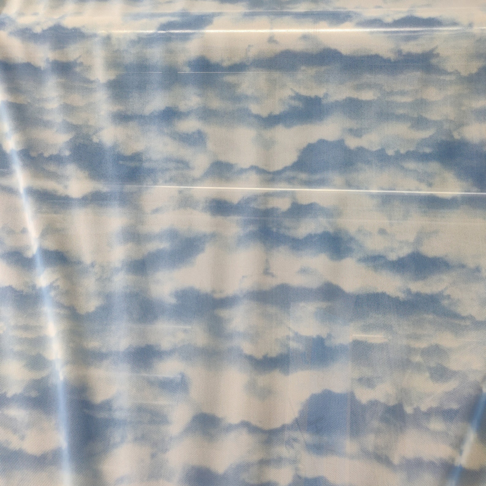 Clouds Printed on Poly Mesh Fabric 2 Way Stretch/per Yard - Etsy